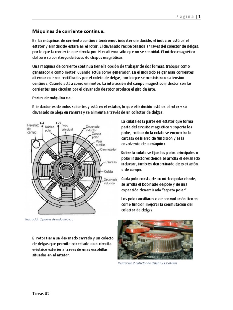 Máquinas de Corriente Continua | PDF | Inductor | Generador eléctrico