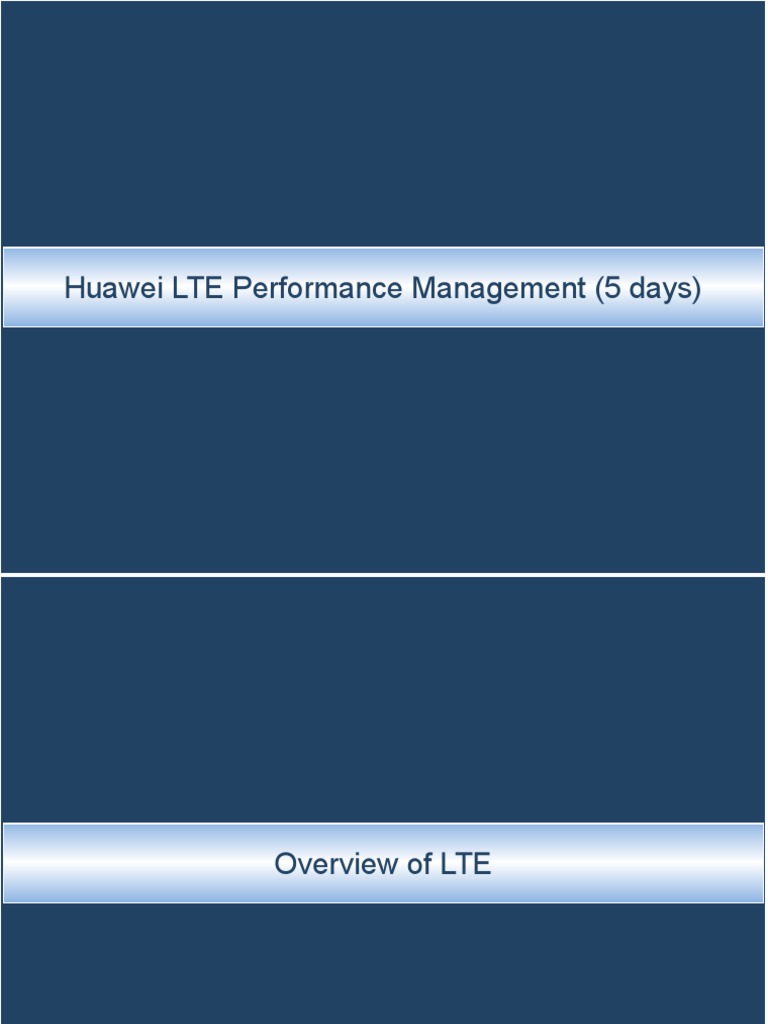 Huawei LTE Performance Management (5 Days) Part-1 | PDF | Orthogonal ...