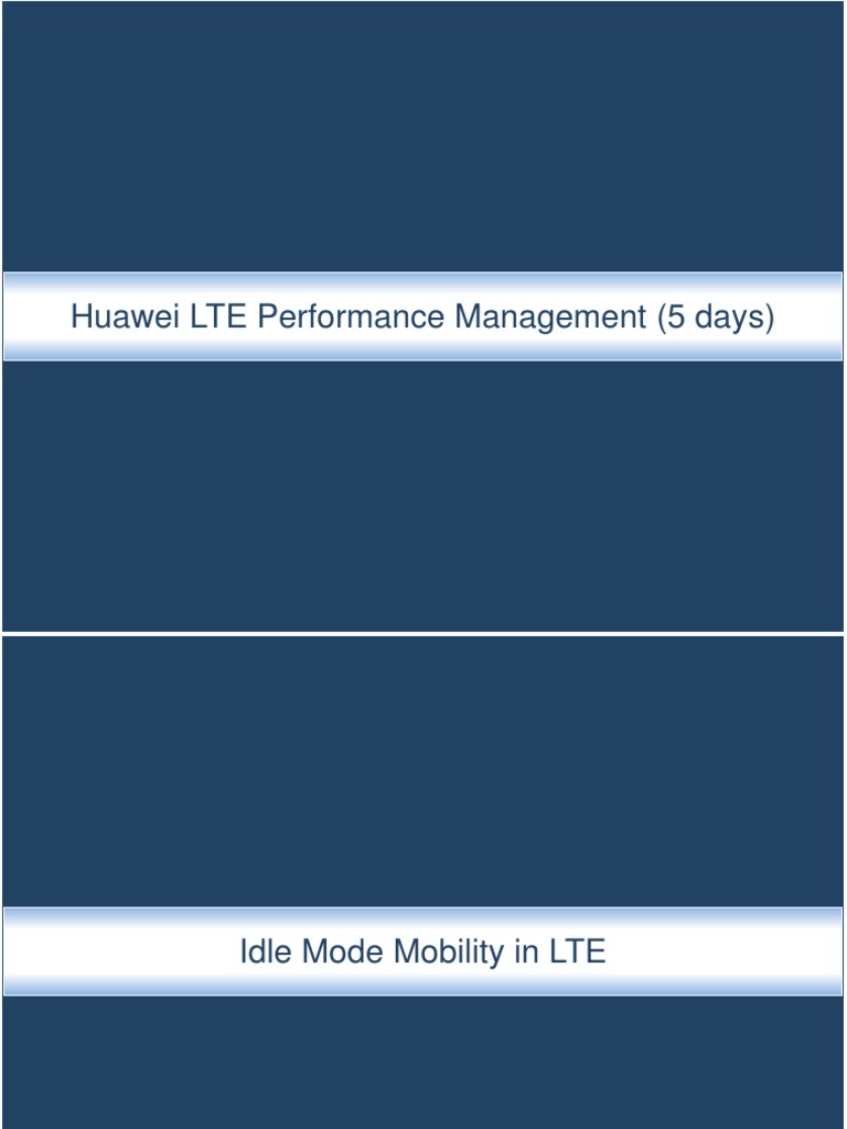 Huawei LTE Performance Management (5 Days) Part-2 | PDF | Lte Advanced ...