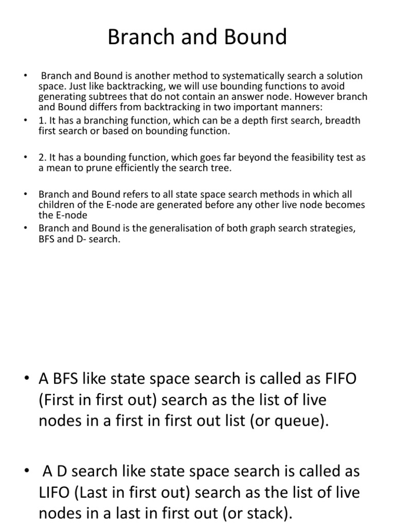 Branch and Bound | PDF | Mathematical Optimization | Heuristic