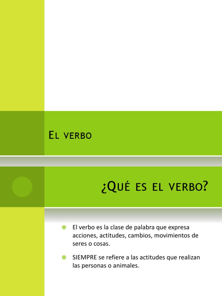 Verbos Pdf Verbo Conjugación Gramatical