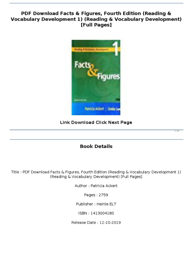 PDF Download Facts Figures Fourth Edition Reading Vocabulary ...