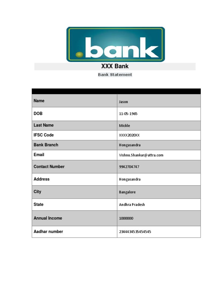 Bank Statement1 PDF | PDF