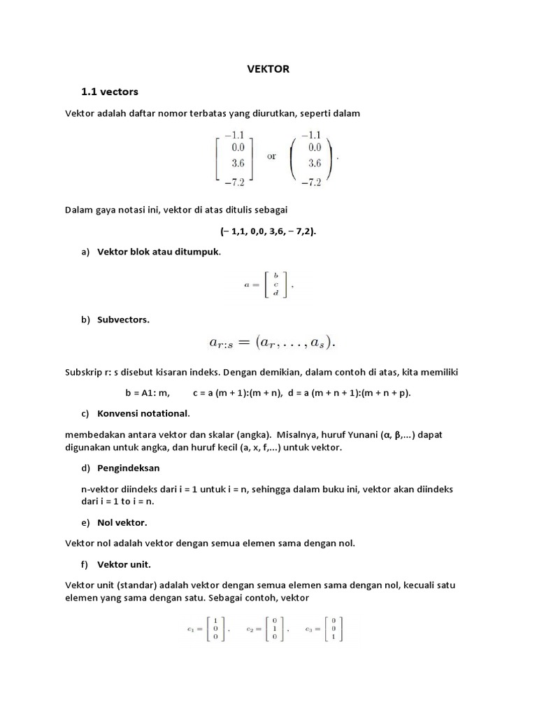 Panduan Lengkap Vektor dan Operasinya | PDF | Metode & Bahan Ajar