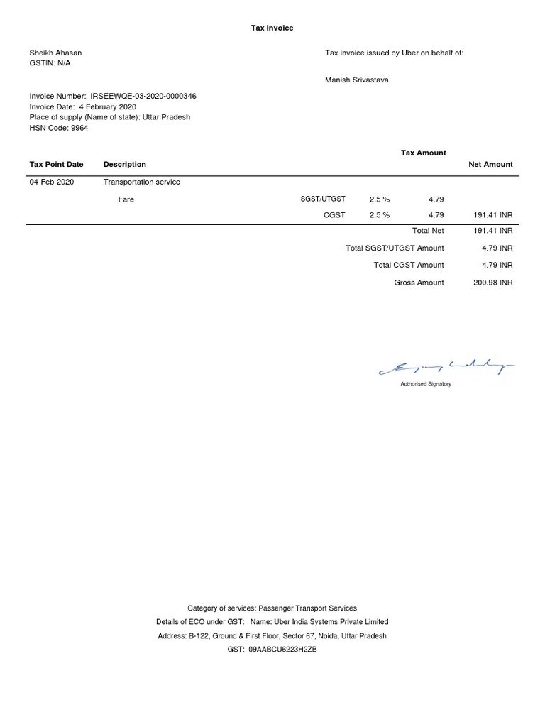 Invoice IRSEEWQE 03 2020 0000346 | PDF