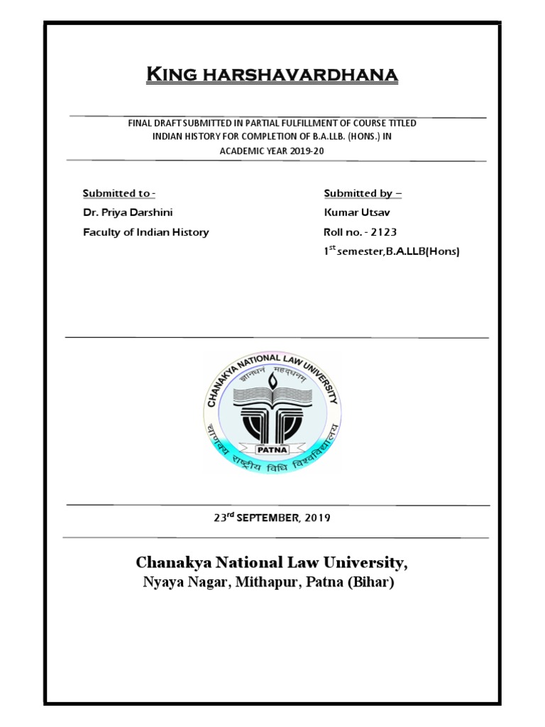 Emperor Harshavardhan