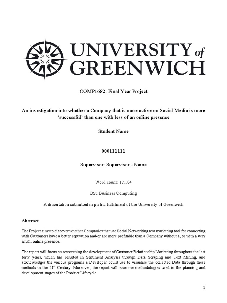 COMP1682 - Sample1 201819 Proposal | PDF