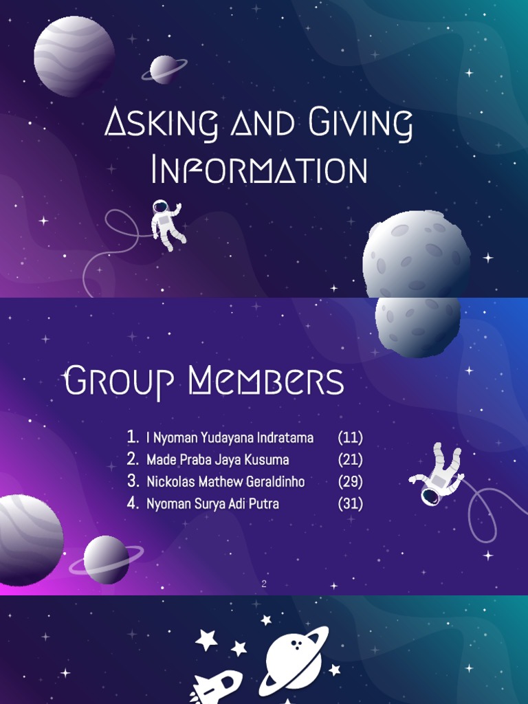 Asking and Giving Information Guide | PDF