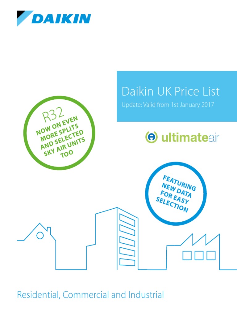 Daikin UK Price List Update 2017 | PDF