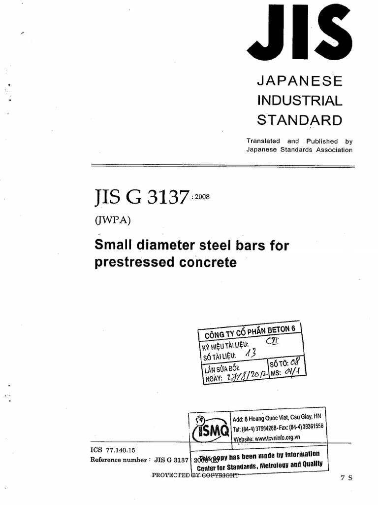 Jis G 3137-2008 PDF | PDF