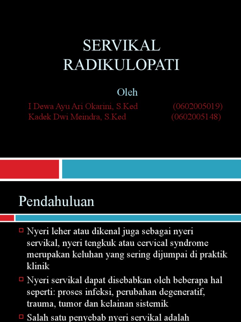 Servikal Radikulopati: Gejala dan Penanganan | PDF