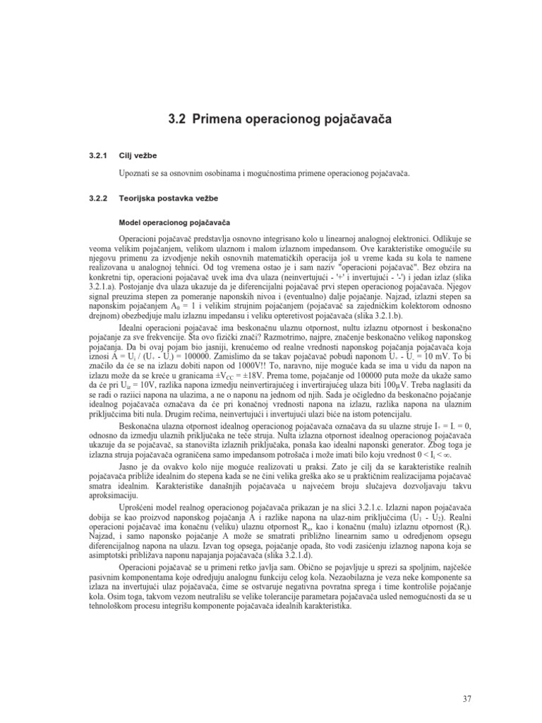 Primena Operacionog Pojacavaca | PDF