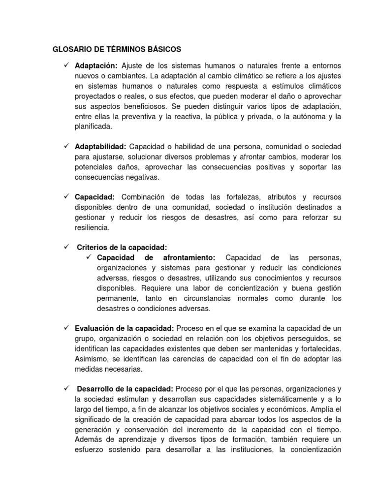 Glosario de Términos Básicos | PDF