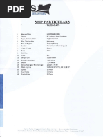 Contoh Ship Particular | PDF | Tonnage | Ships