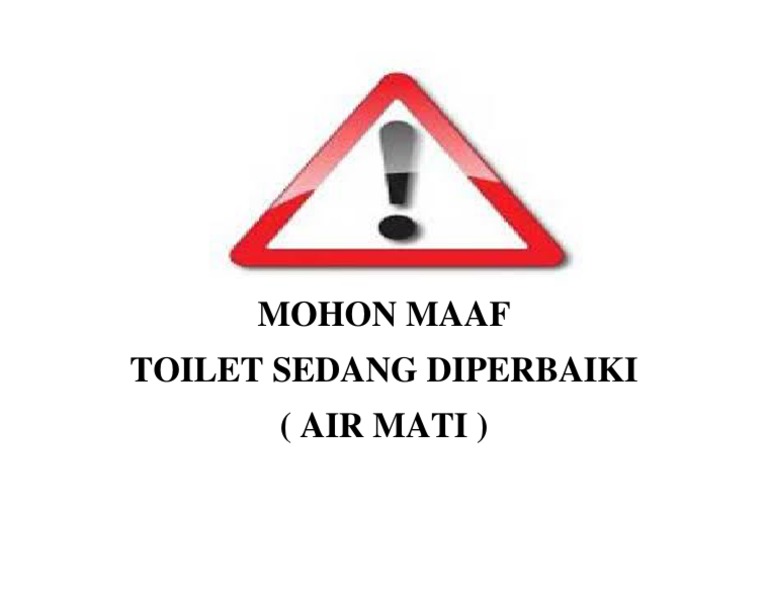 Peringatan Toilet Rusak | PDF