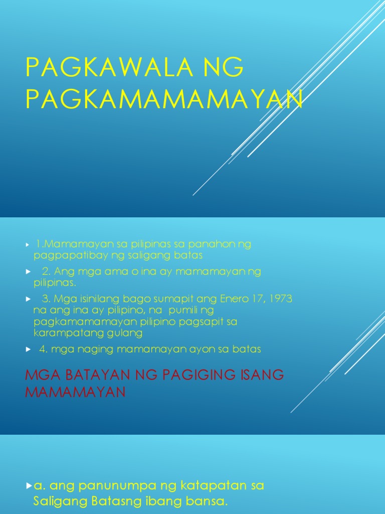 Pagkawala NG Pagkamamamayan | PDF