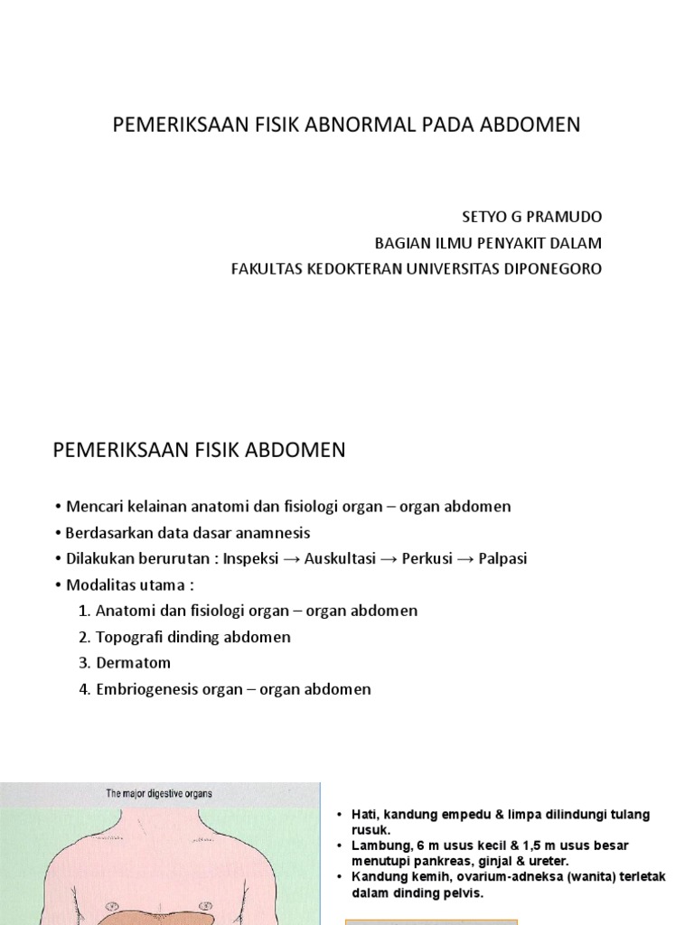 Pemeriksaan Fisik Abnormal Pada Abdomen | PDF