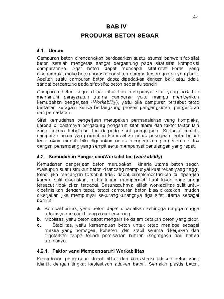Bagian Iv - Beton Segar | PDF