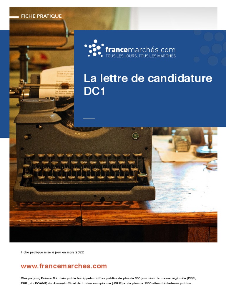 Guide DC1 pour Candidats aux Marchés | PDF | Appel d'offres | Gouvernement
