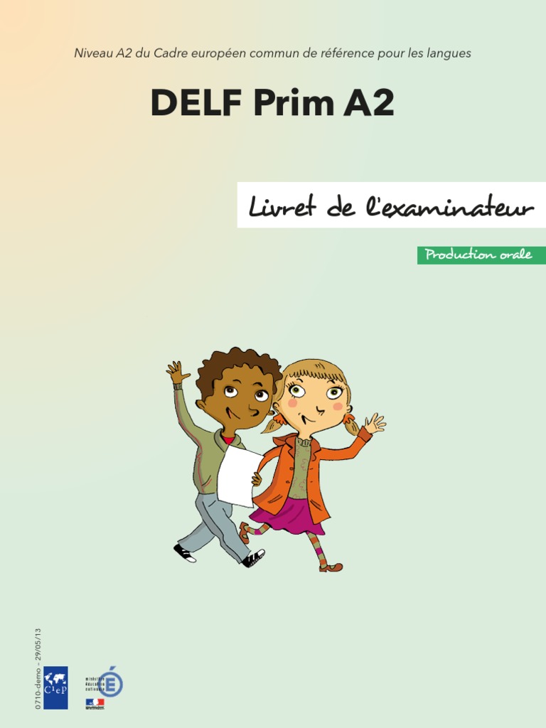 Exemple Sujet Delf Prim A2 Livret Examinateur PDF | PDF