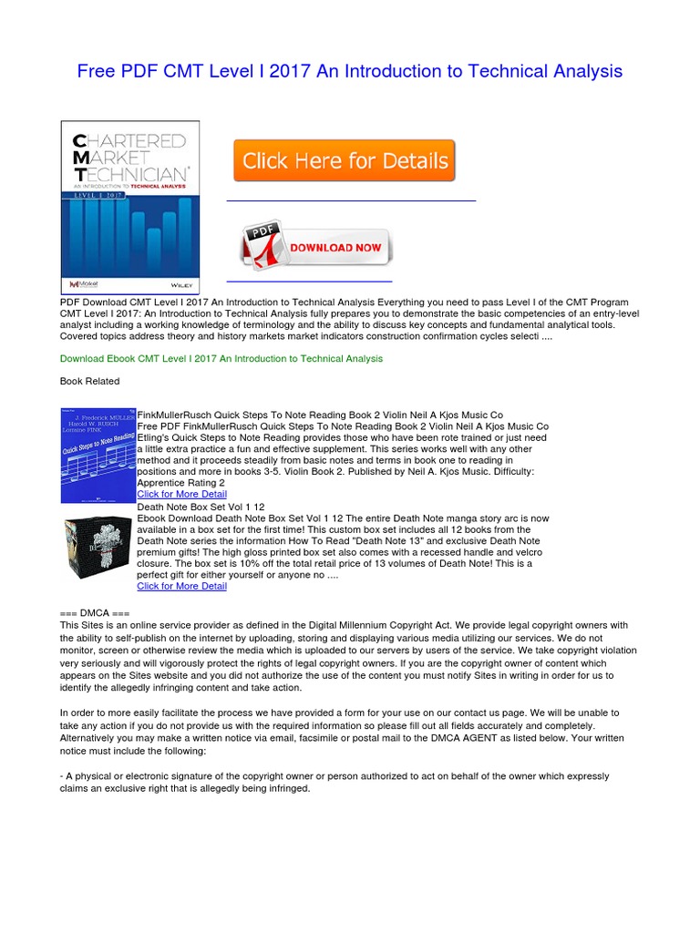 CMT Level I 2017 An Introduction To Technical Analysis - Hryjsjm | PDF