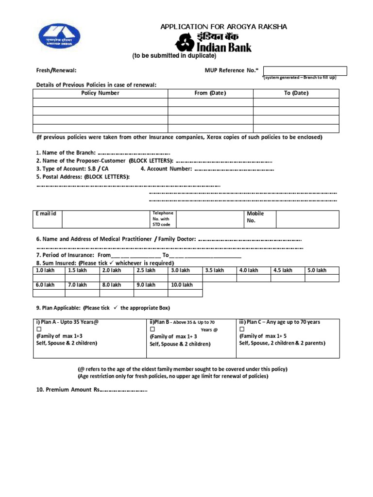 Arogya Raksha Policy | PDF