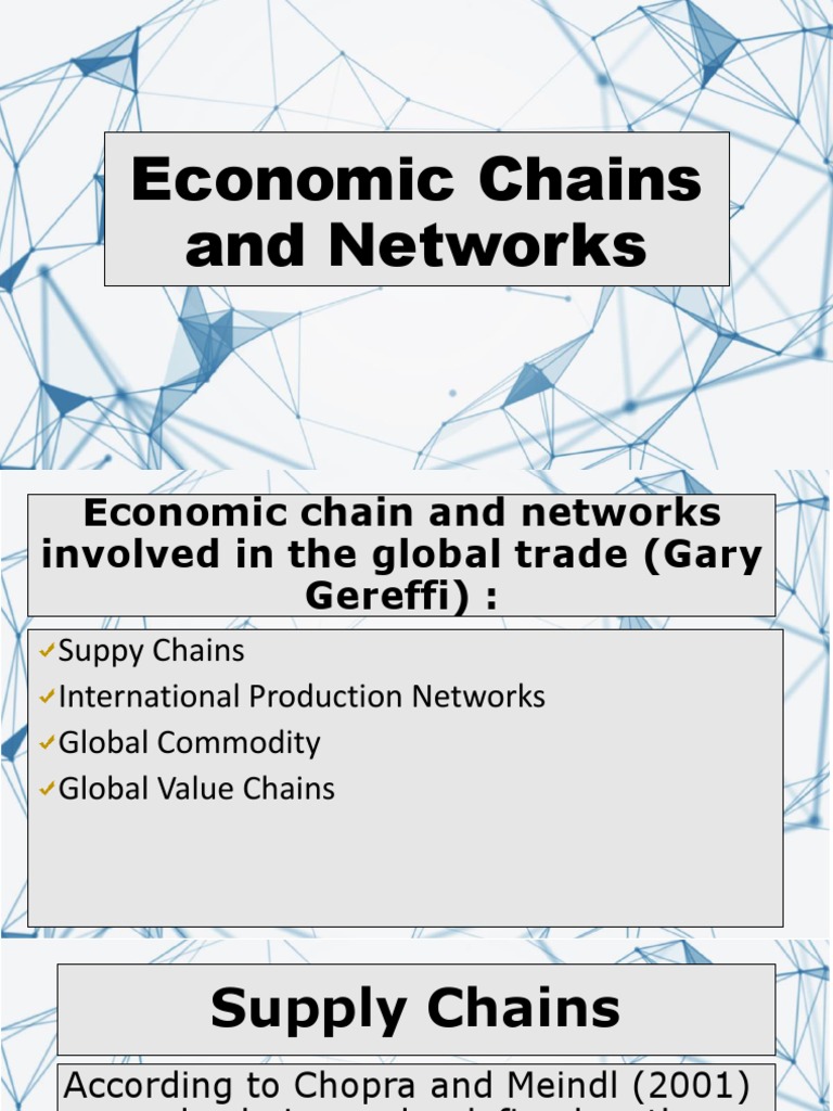 Economic Chains and Networks | PDF | Business