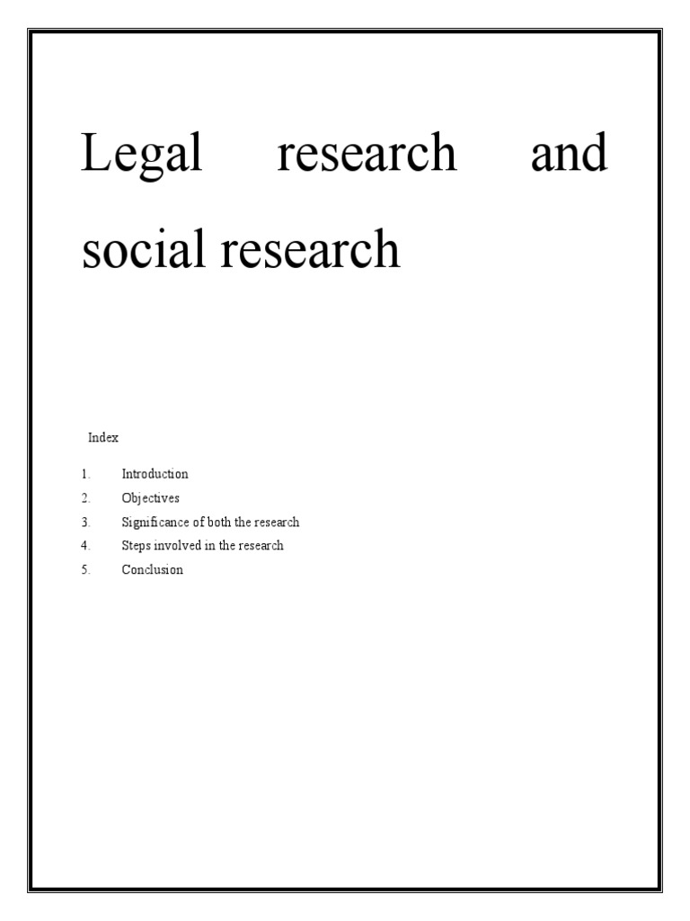 Legal Research and Social Research | PDF | Sampling (Statistics ...