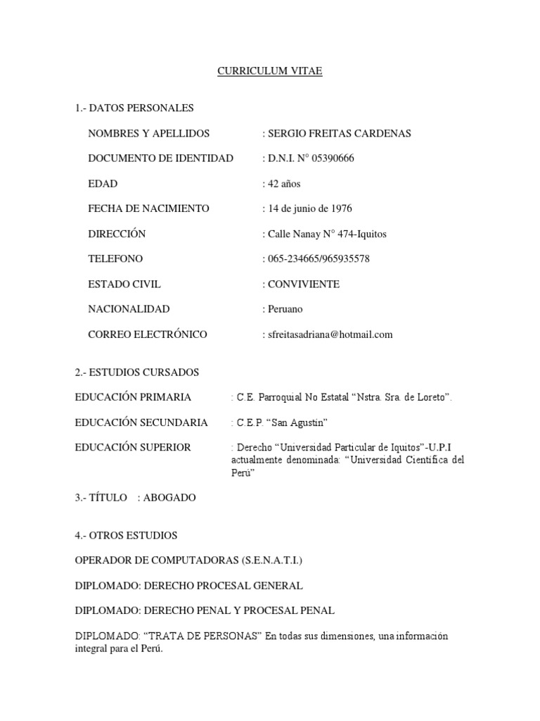 Curriculum Vitae-Sergio 2019 | PDF