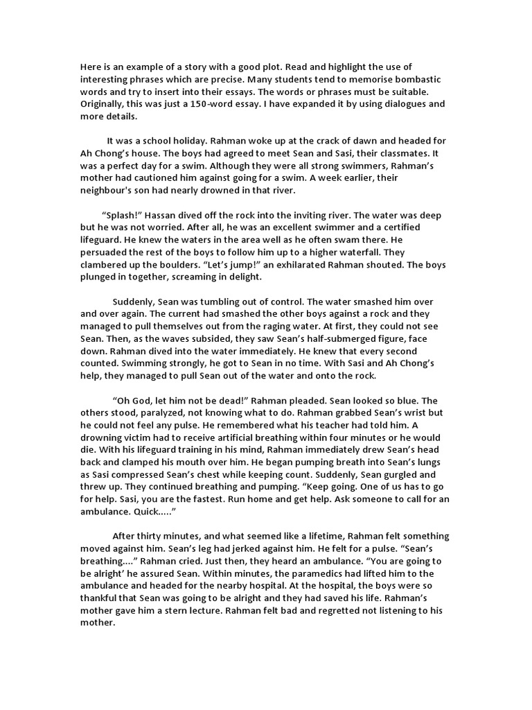 Here Is An Example of A Story With A Good Plot | PDF