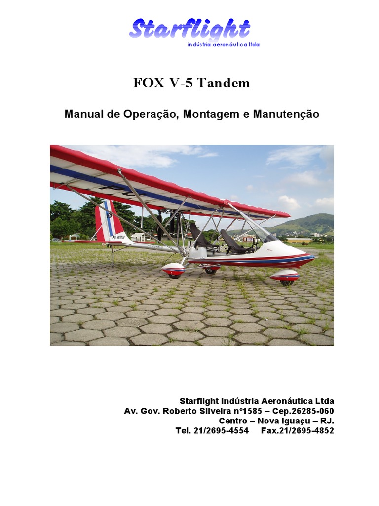 Manual do Ultraleve FOX V-5 Tandem | PDF