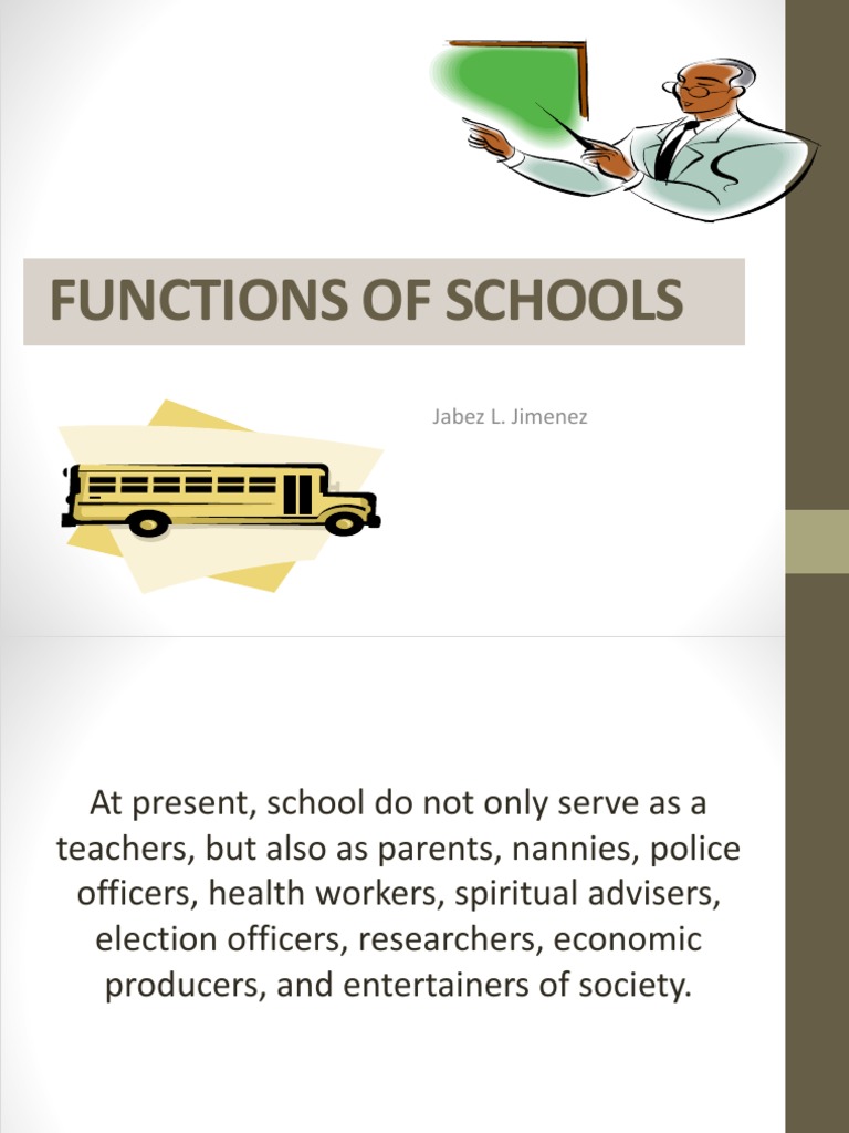 Functions of Schools | PDF