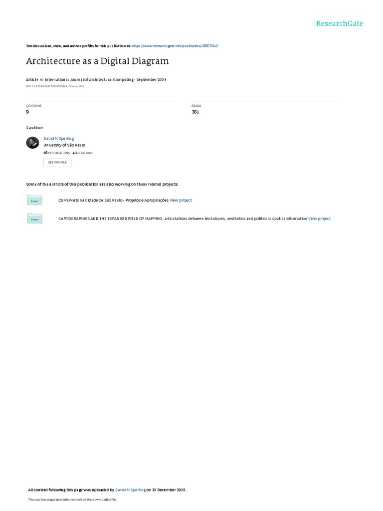 Architecture As A Digital Diagram | PDF
