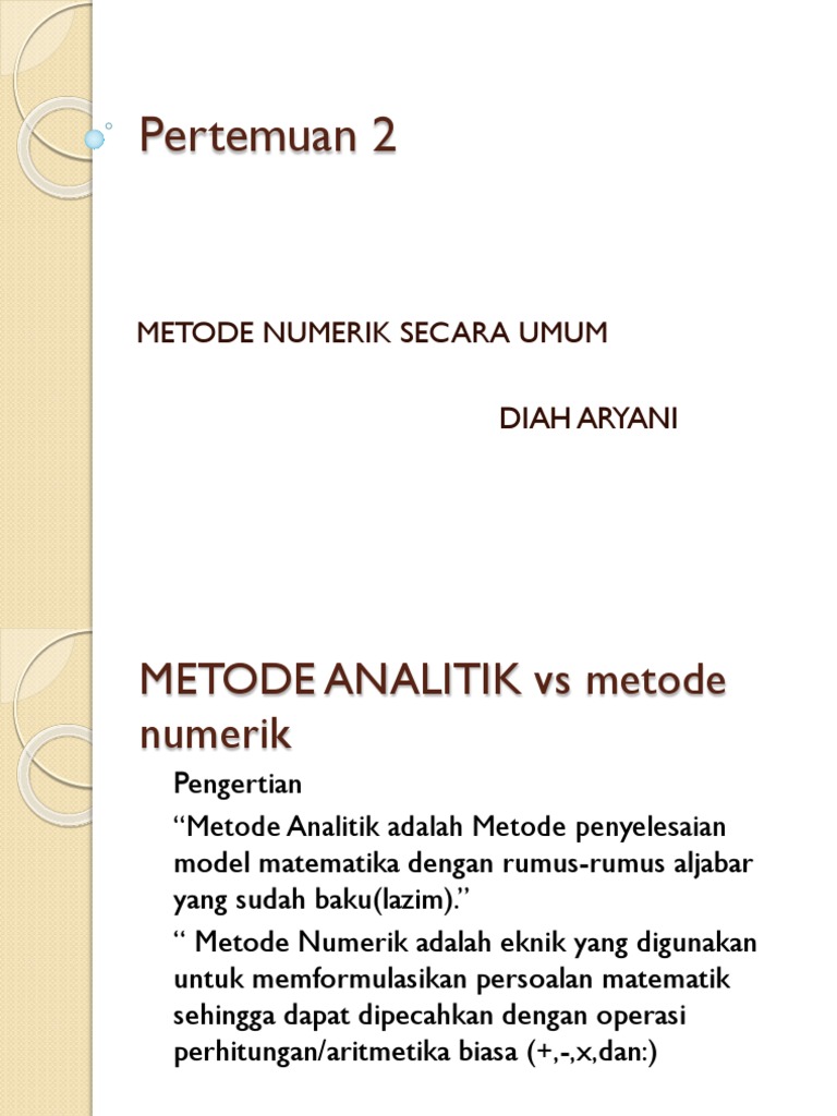 Deret Taylor dalam Metode Numerik | PDF