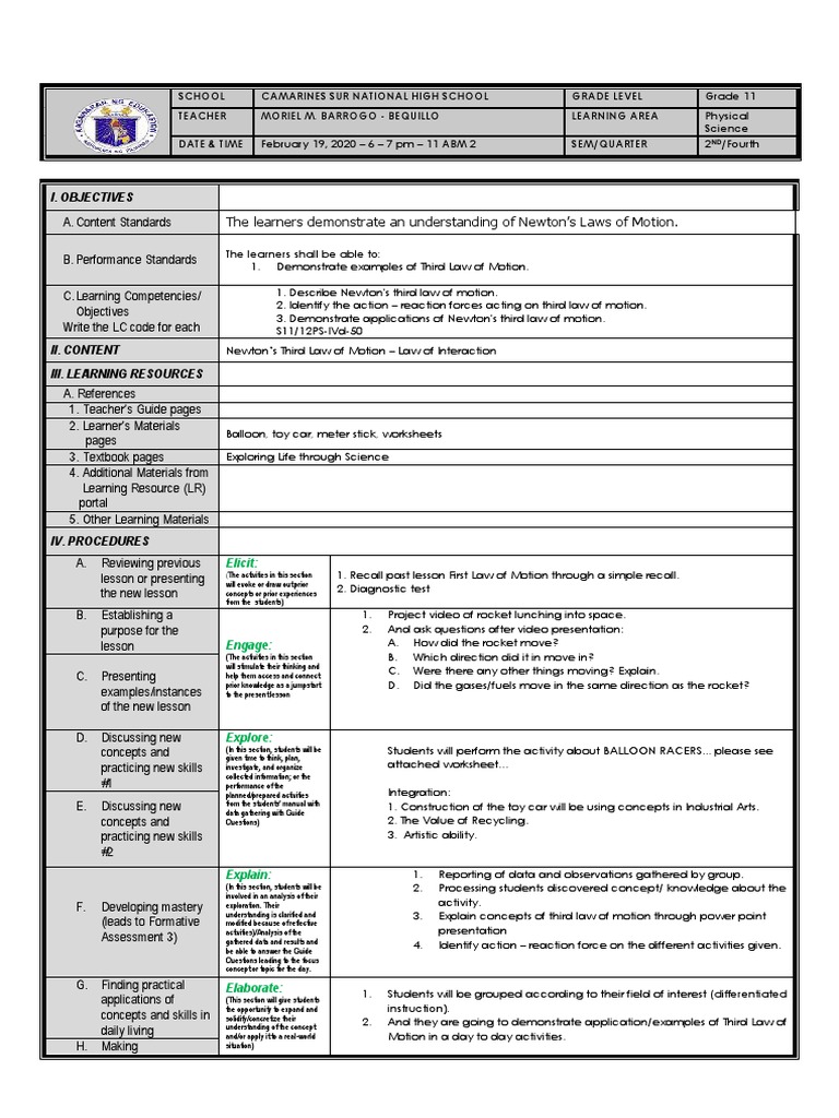 Lesson Plan Template Ibl | PDF
