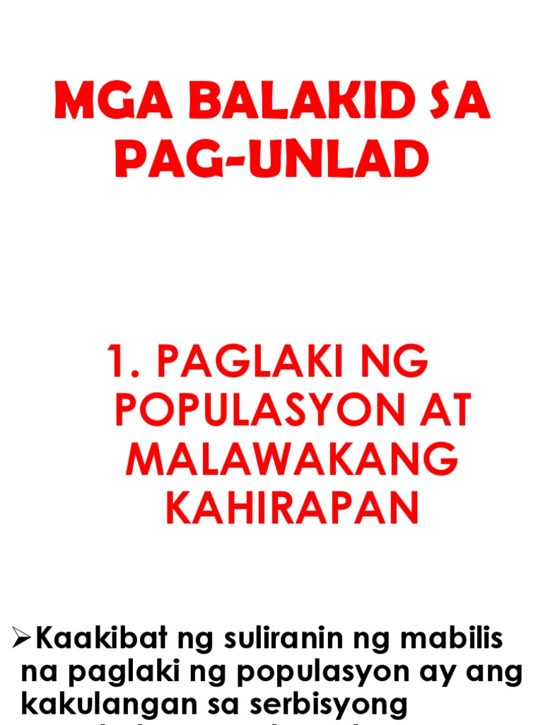 Hadlang Sa Pag-Unlad | PDF
