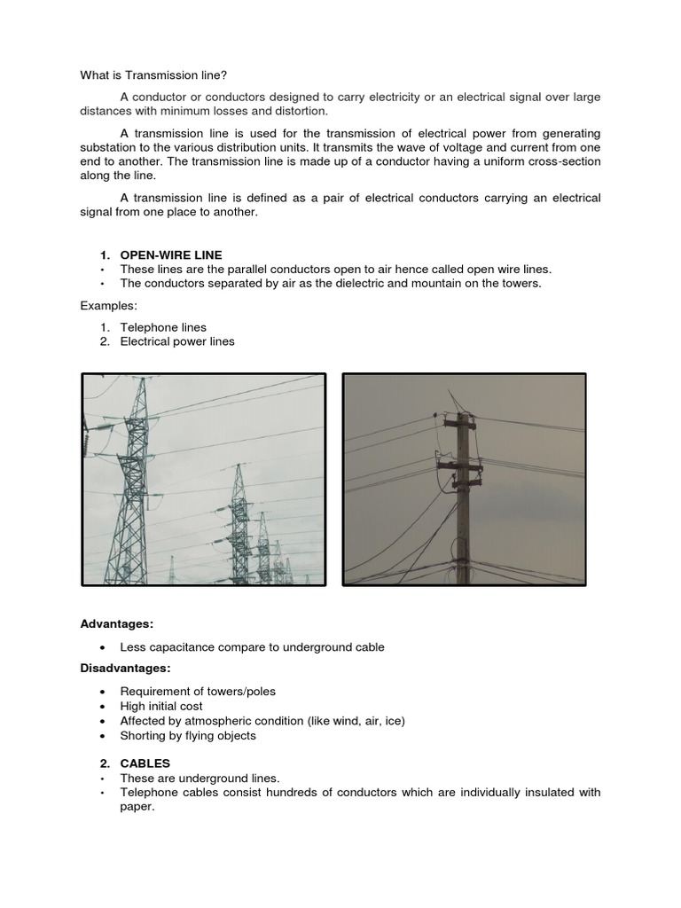 Types of Transmission Lines Explained | PDF | Technology & Engineering