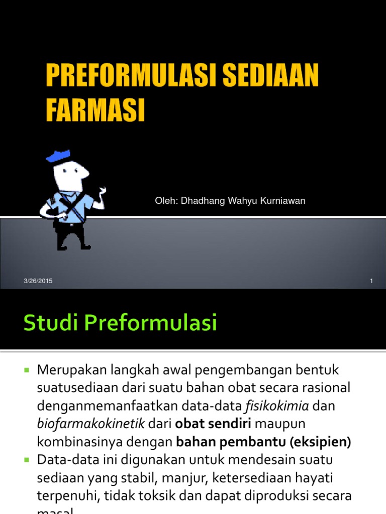 Preformulasi Sediaan Farmasi | PDF