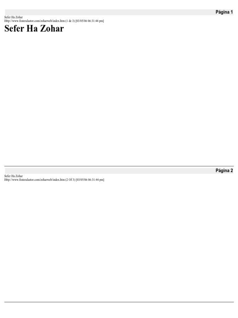 Zohar Completo PT | PDF