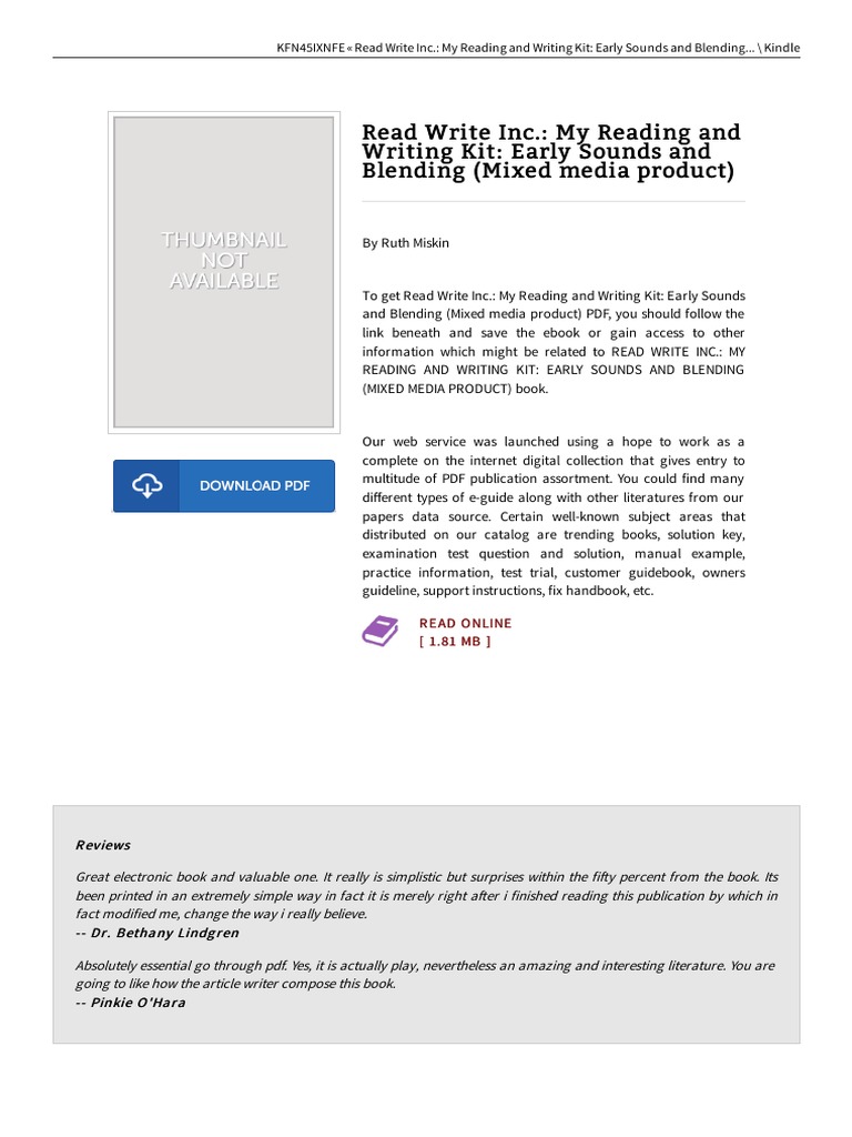 Read Write Inc My Reading and Writing Kit Early | PDF