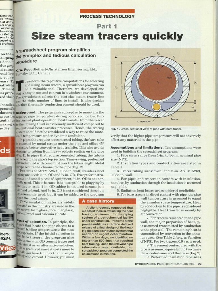 Tracing - Size Steam Tracers Quickly1 | PDF
