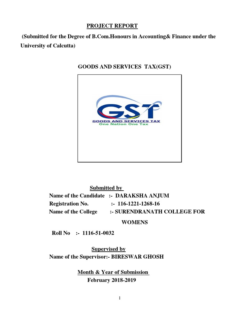 GST PROJECT 2019 Done | PDF | Technology & Engineering