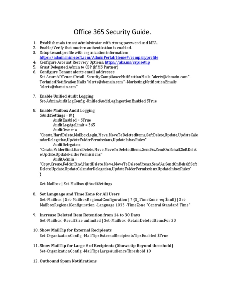 Office 365 Security Guide | PDF