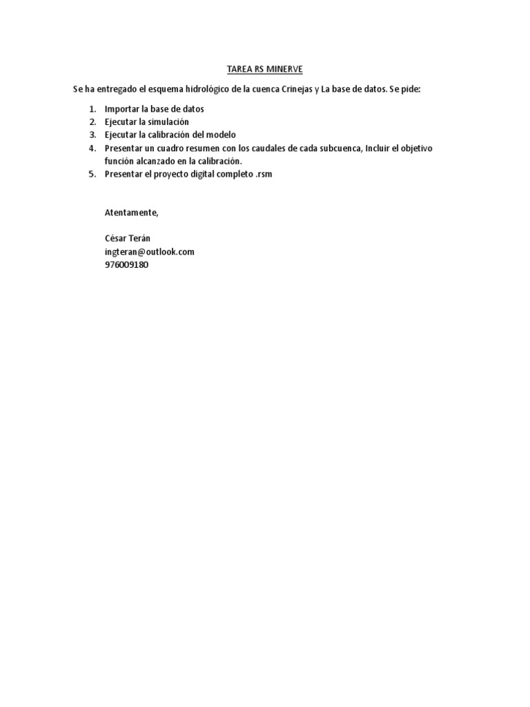 Tarea RS Minerve PDF | PDF