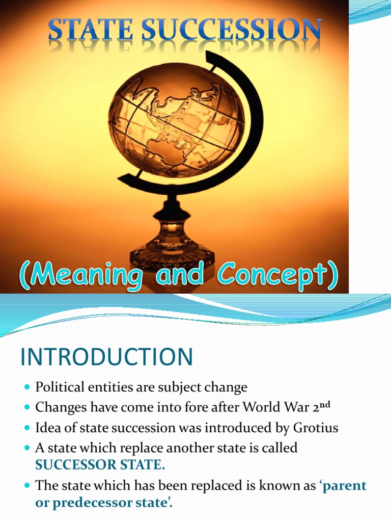 State Succession - PPT PDF | PDF