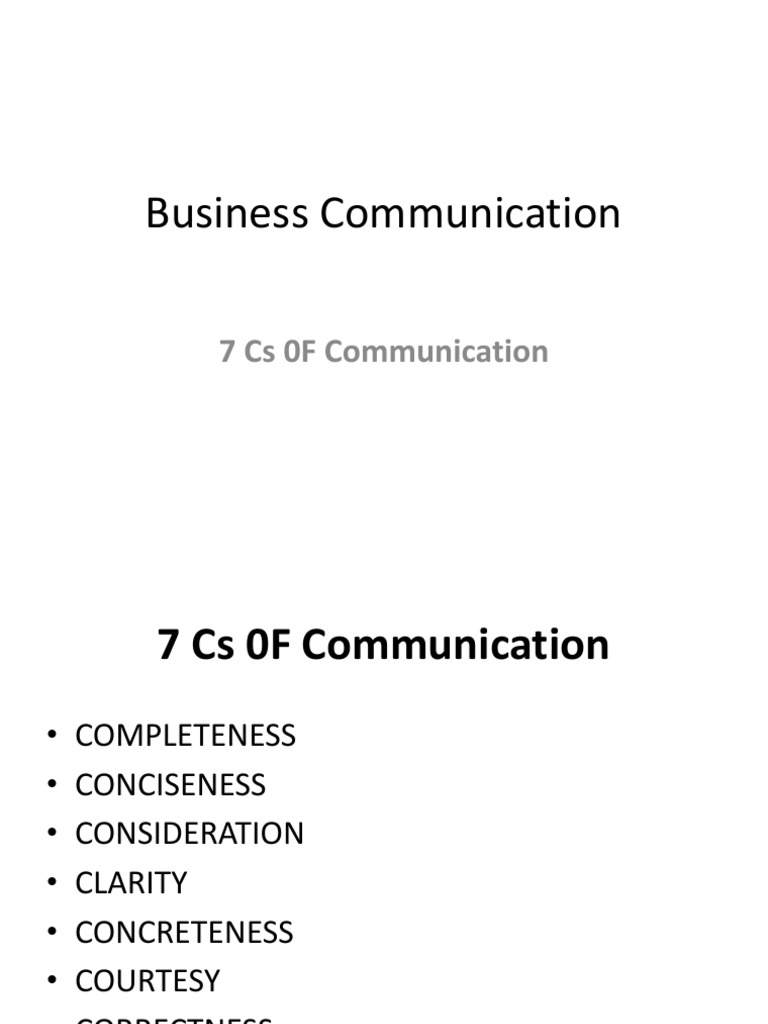 7Cs of Communication With Examples New | PDF