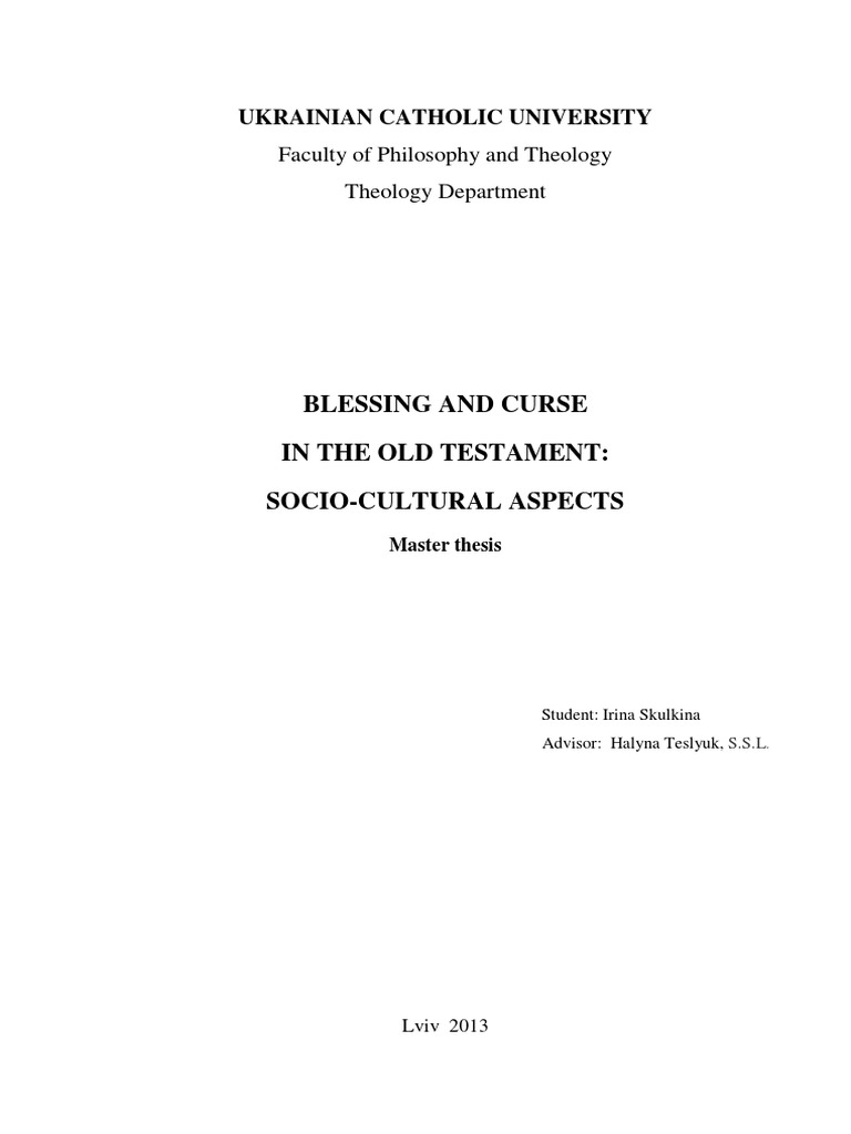 Old Testament Blessings & Curses | PDF | Social Science | Religion ...