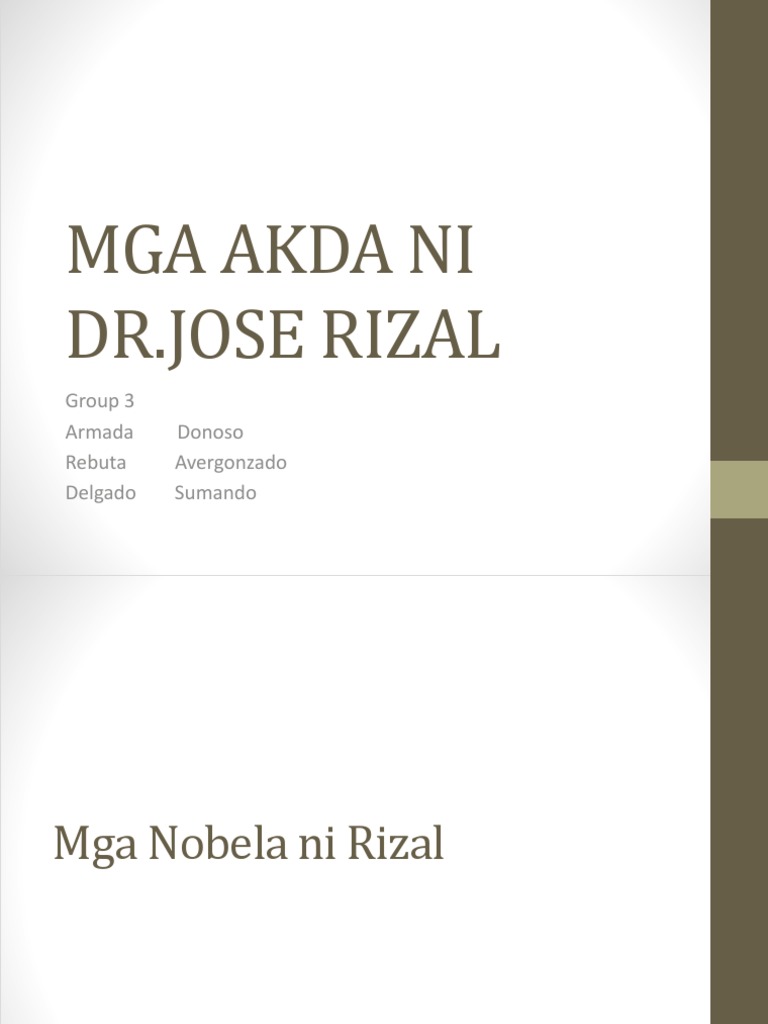 Mga Akda Ni Rizal | PDF