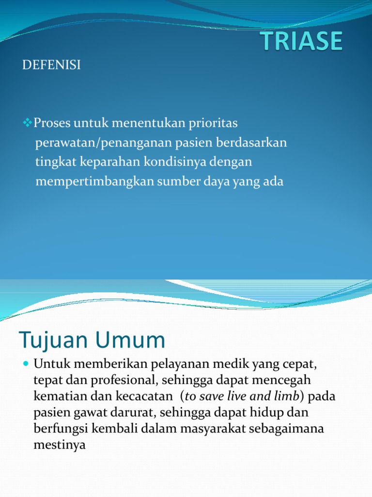 Materi Pelatihan TRIASE ATS | PDF