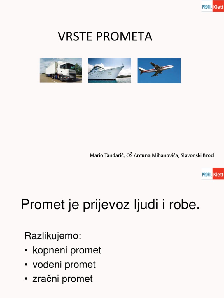 Vrste Prometa | PDF